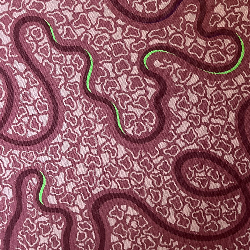 The Wiggle - Raspberry Ripple - Fabric - Micaela Sharp Collaboration ...