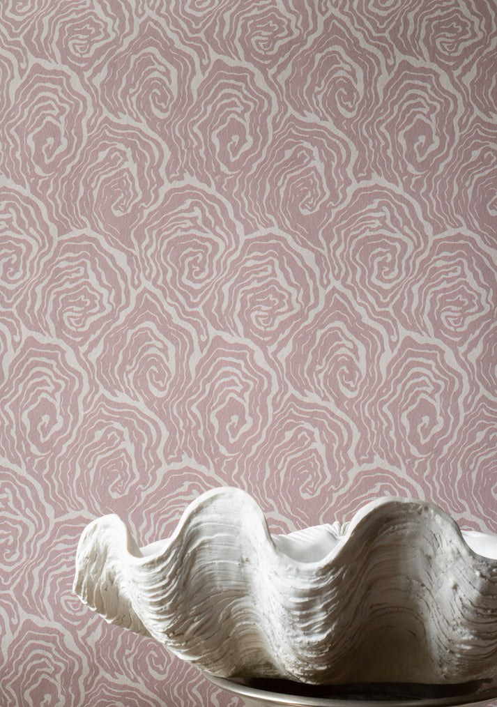 Oysters - in Venus Pink - Wallpaper – Print~Sisters