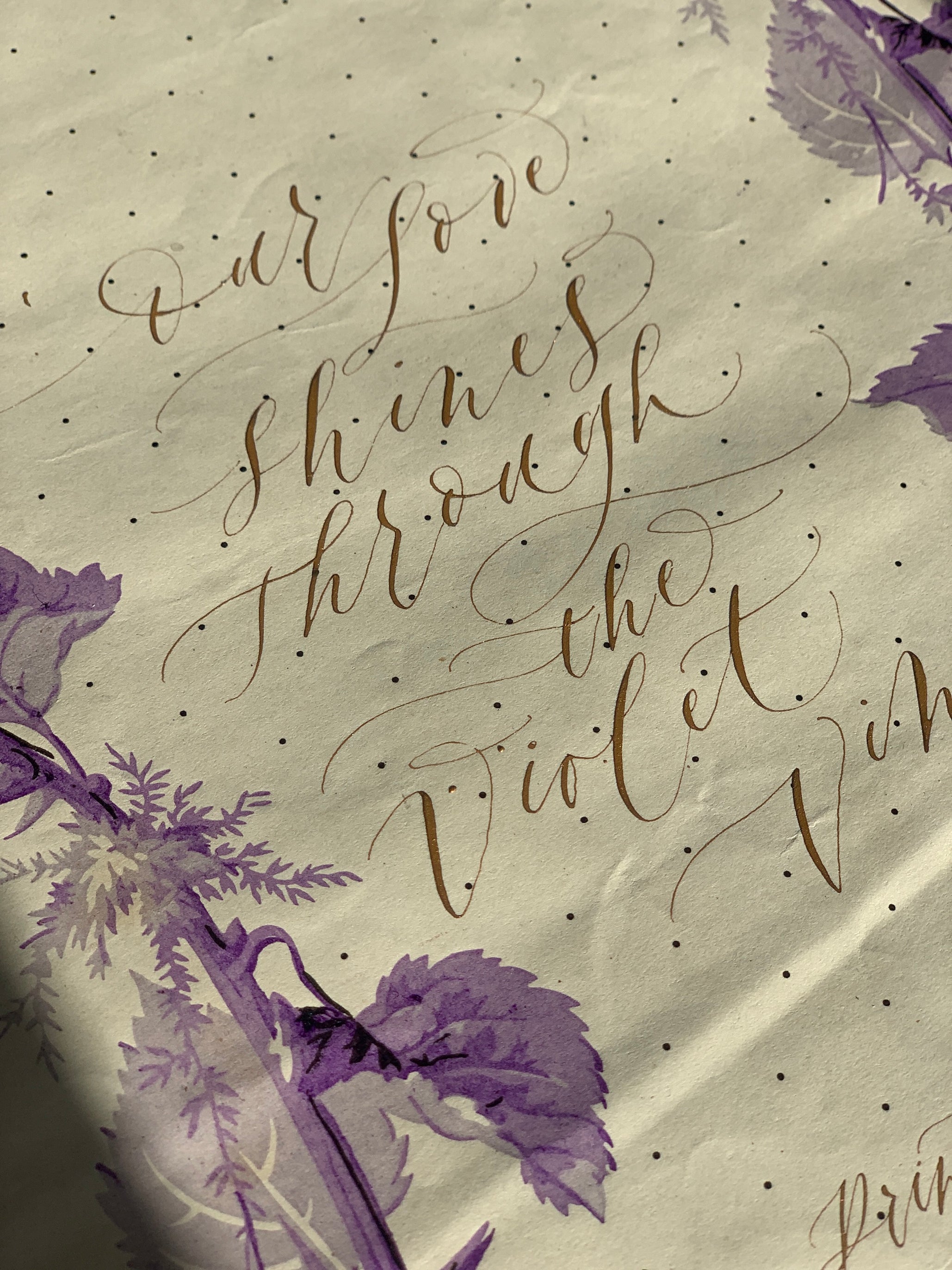 Violet Vines - The Originals - Calligraphy Collection – Print~Sisters